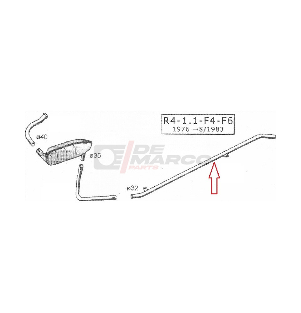 Final Exhaust Pipe R4 782-845-1108cc, R4 F4, and R4 F6 | De Marco Parts