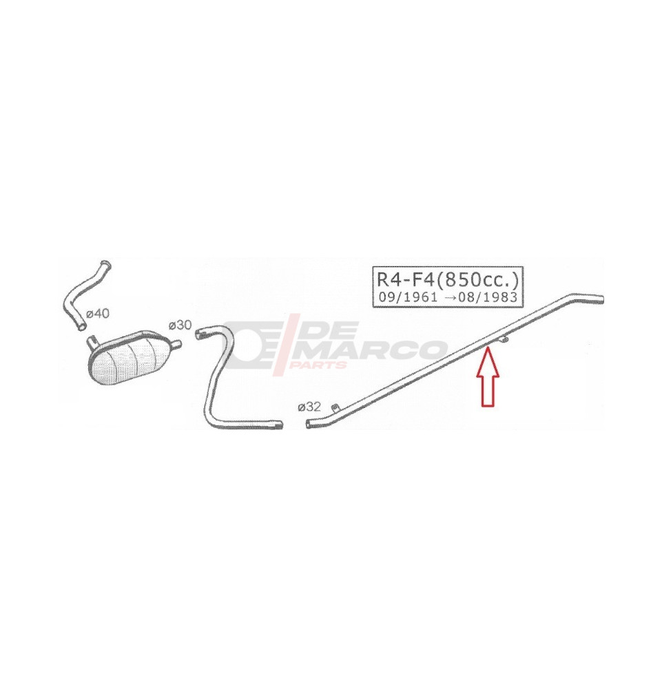 Final Exhaust Pipe R4 782-845-1108cc, R4 F4, and R4 F6 | De Marco Parts