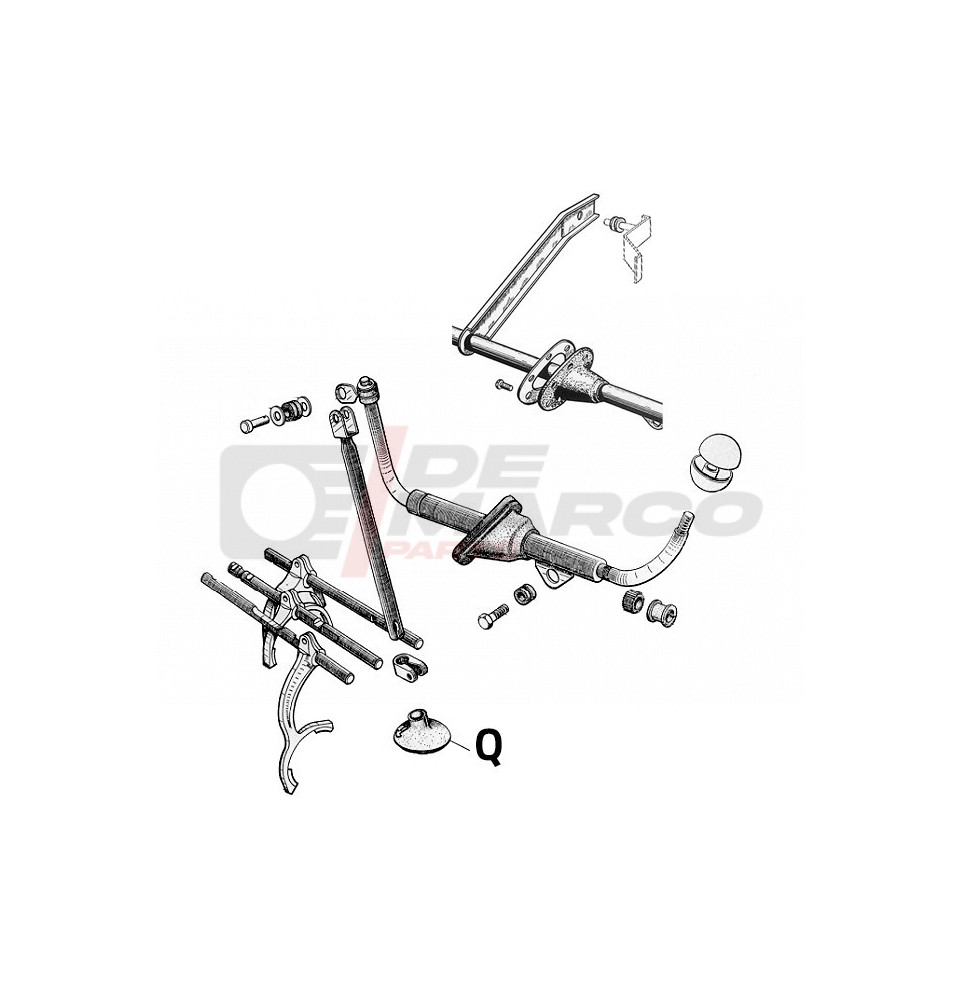 Gearshift boot for Citroen 2CV, Dyane, Mehari, Ami 6/8