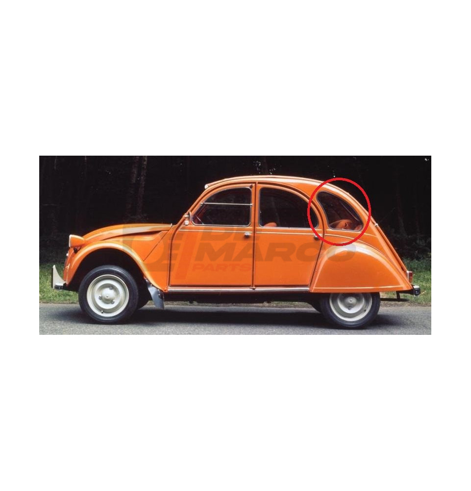 3rd fixed rear glass seal for Citroen 2CV | De Marco Parts