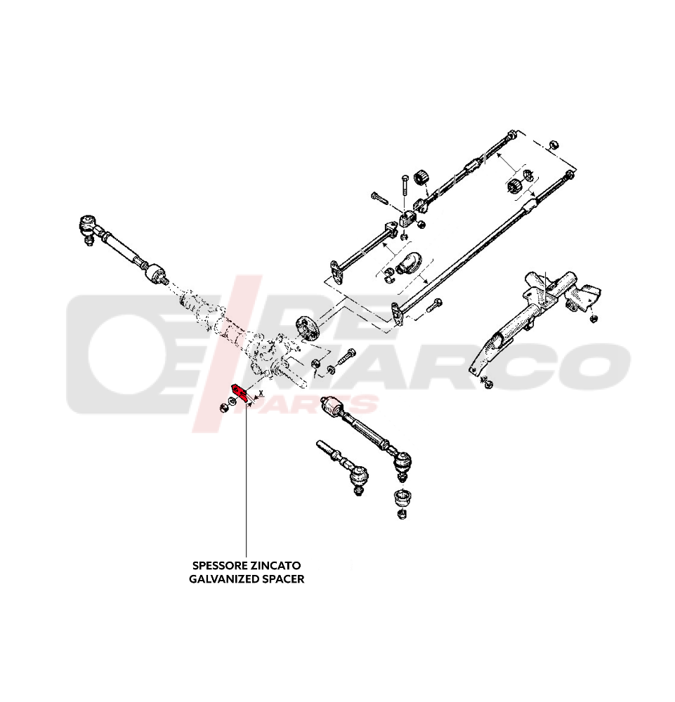 Calce galvanizado n.º 1 tamaño 8,9 mm para ajustar la caja guía R4