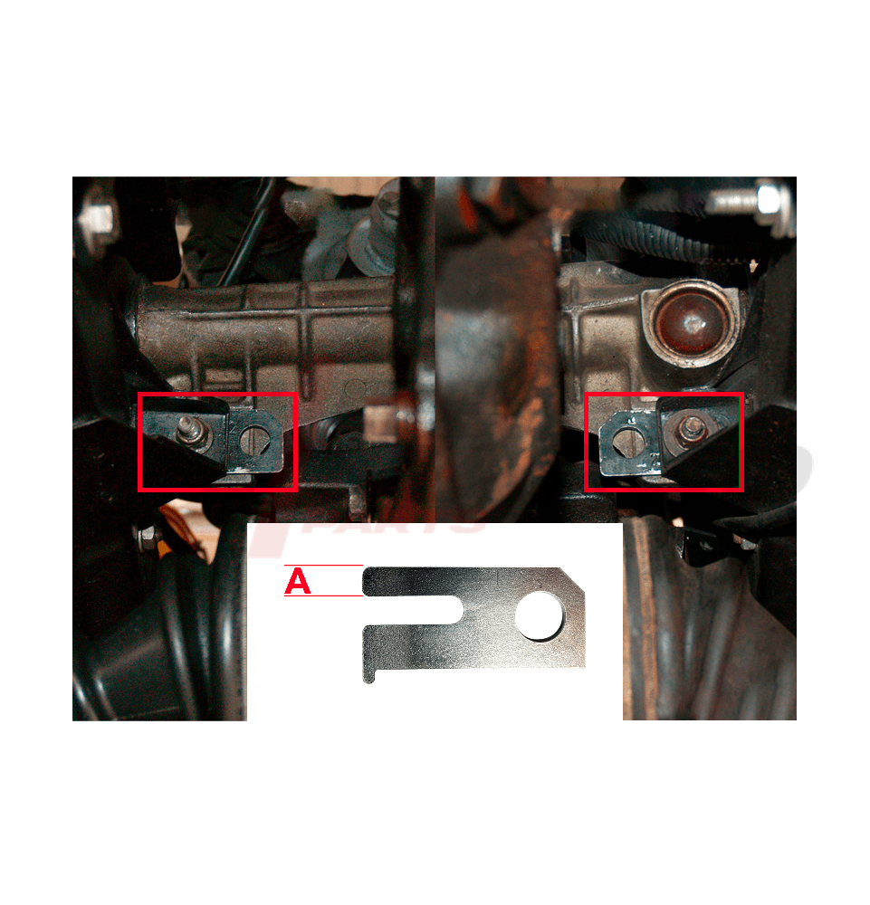 Calzo galvanizado nº 2 de 9,9 mm para el ajuste de la caja guía R4