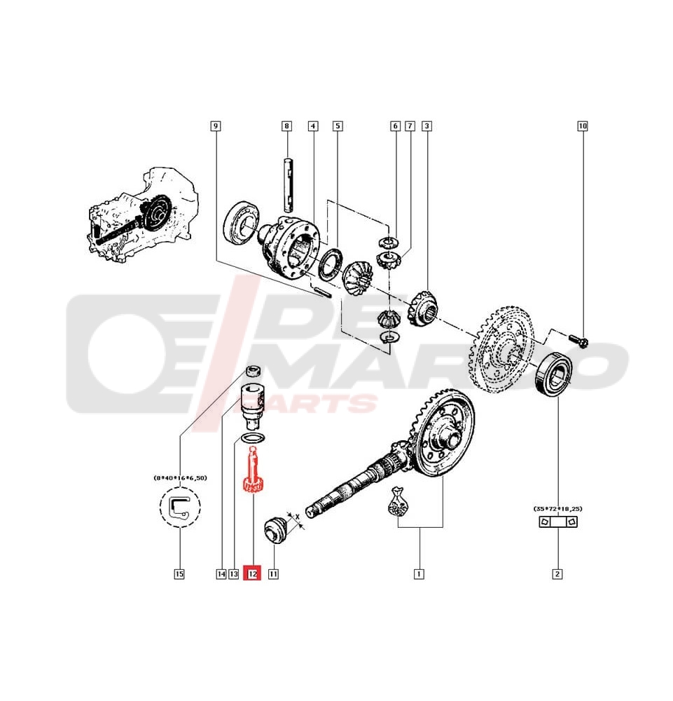 Speedometer Gear 12 Teeth For Renault 4, R5 7700553511