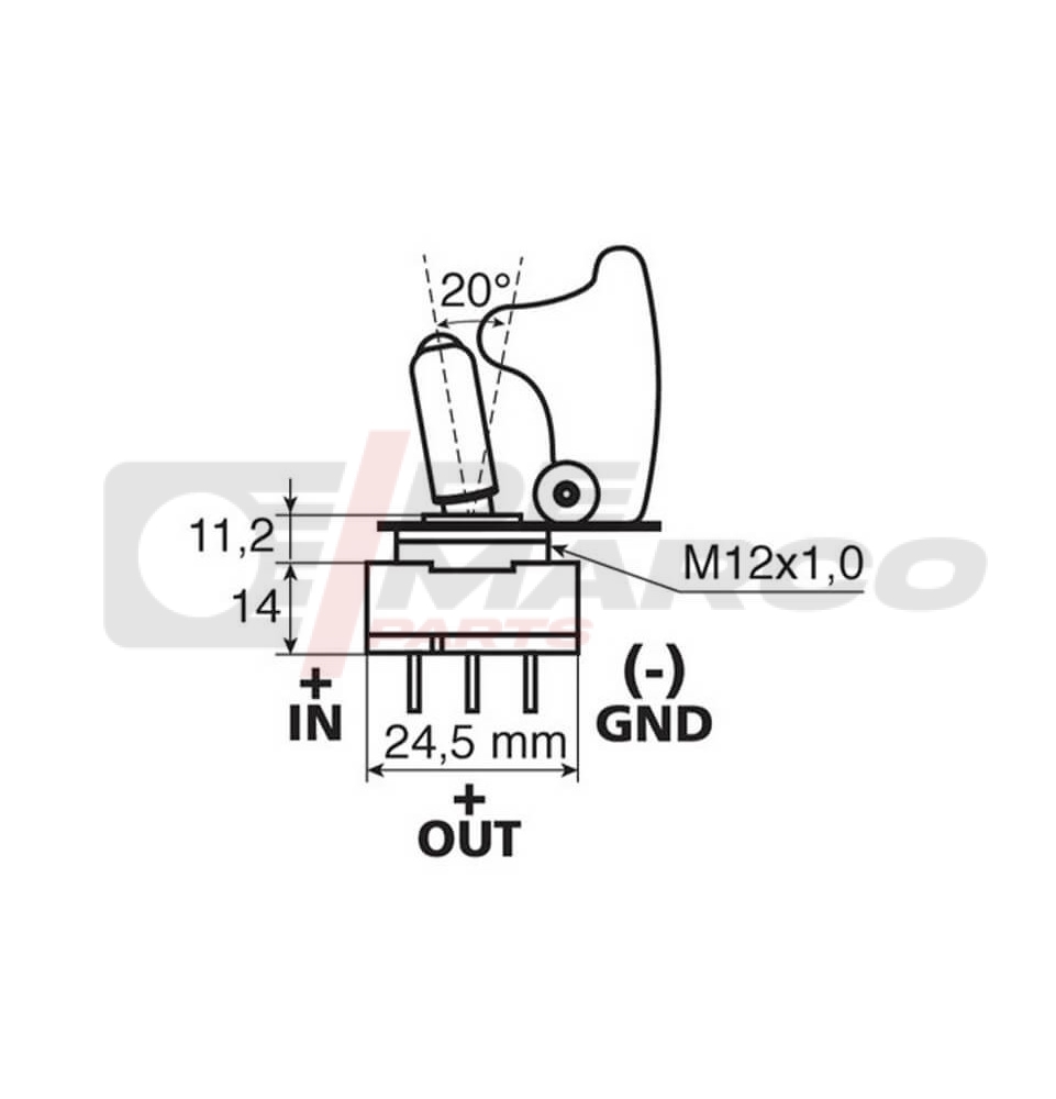 Red LED Racing Toggle Switch with Safety - High-Performance Car Parts