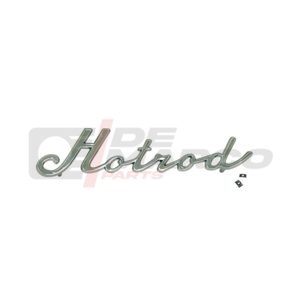Hotrod Chrome Script Emblem
