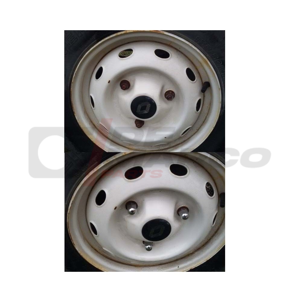 Chrome Steel Nut Cover Set Ø 19mm for Renault 4, R5 and R6