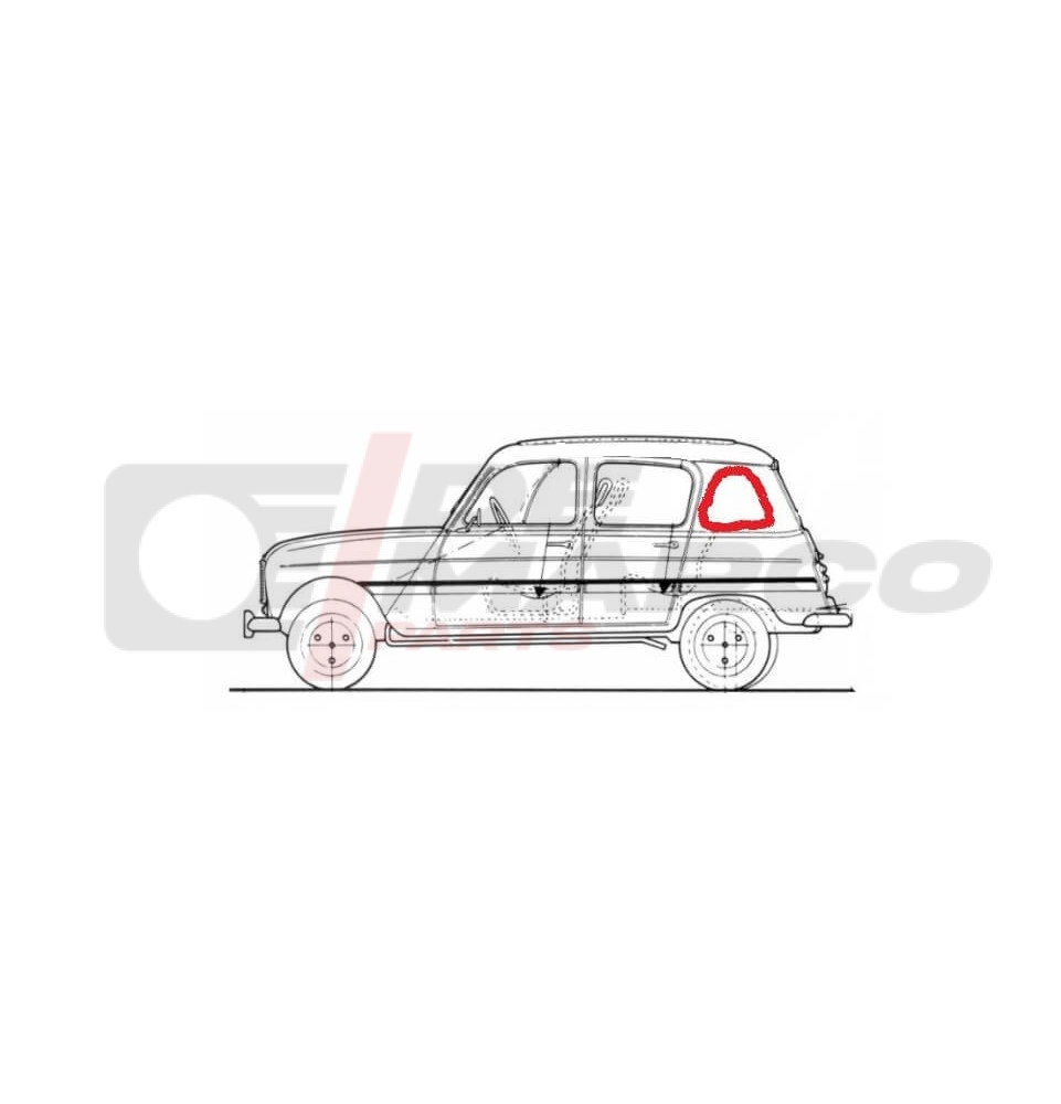 Rear Fixed Third Window Seal Renault 4 Sedan| De Marco Parts