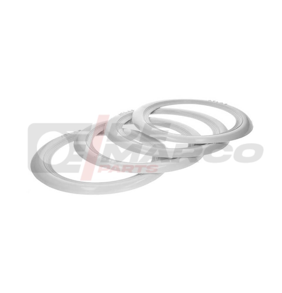 Set of 4 White Tire Bands (4.5cm) with Size 15" | De Marco Parts