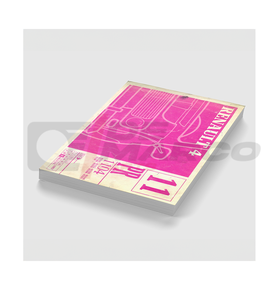 Original Renault Spare Parts Catalog Pdf R4 845cc 956cc 1108cc R4 F4