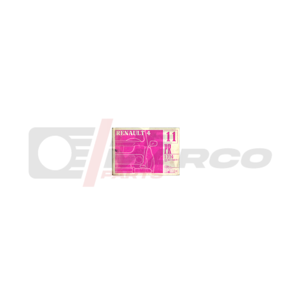 Catalogo Ricambi Originale Renault Pdf R4 845cc 956cc 1108cc R4 F4 E