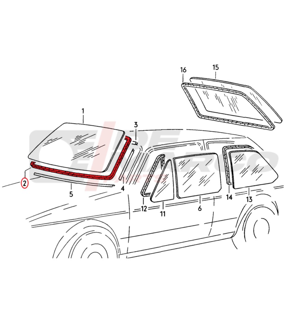 Windshield seal Volkswagen Golf 1, Jetta