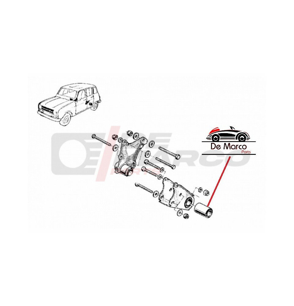 Silent Block para eje trasero exterior Renault